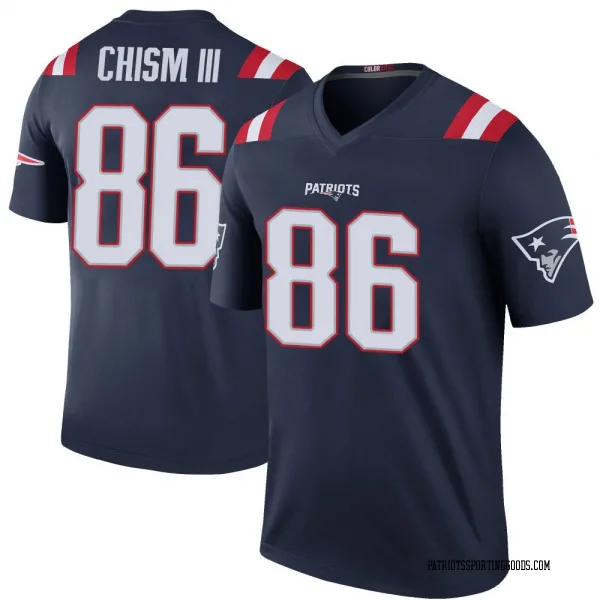 Men's Efton Chism III New England Patriots Legend Navy Color Rush Jersey