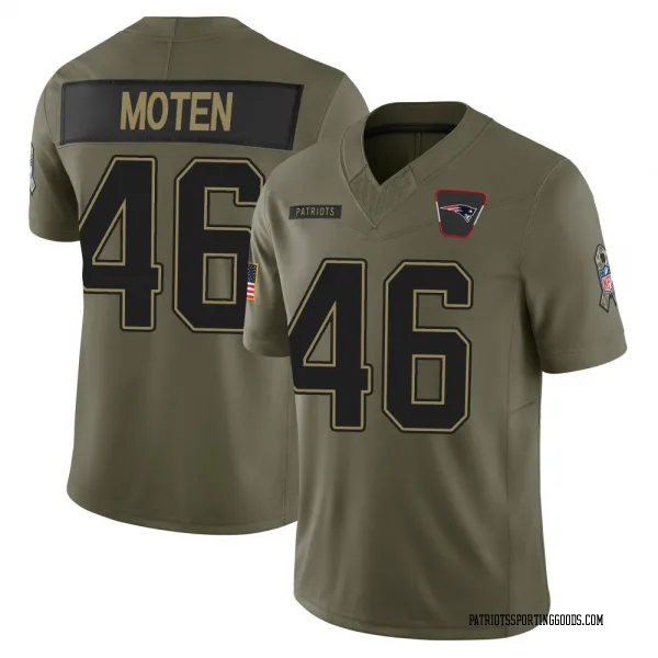 Men's R.J. Moten New England Patriots Limited Olive 2025 Salute to ...